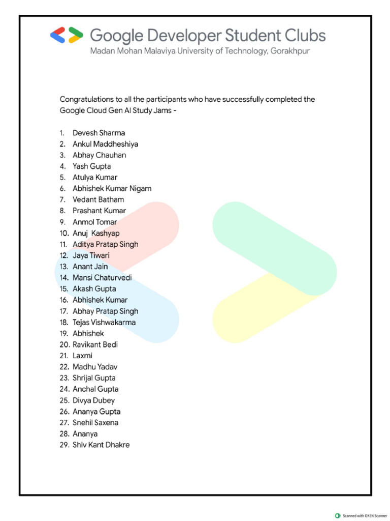 Google Cloud Gen AI Study Jams | PDF