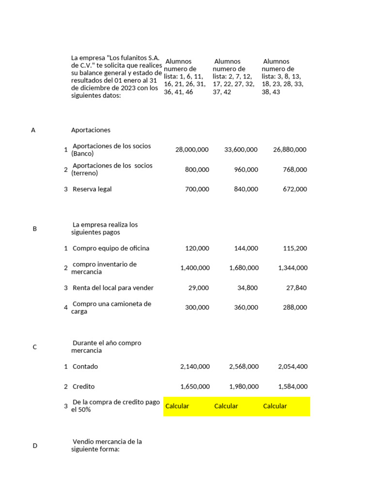 Ejercicio Pre Examen Con Numero de Lista | PDF