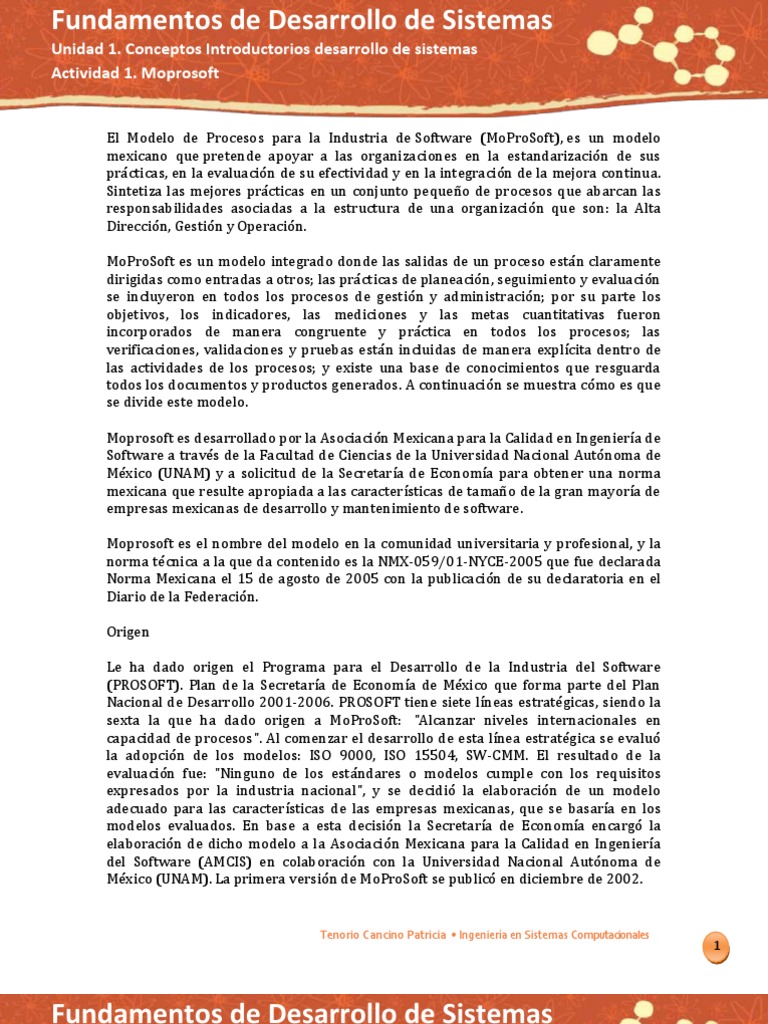 Moprosoft | PDF | Software | Ingeniería de software