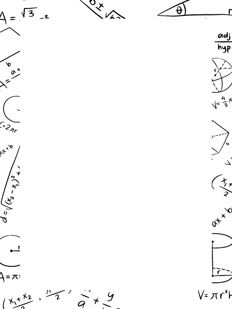 Black and White Minimalist Math A4 Blank Page A4 Document | PDF