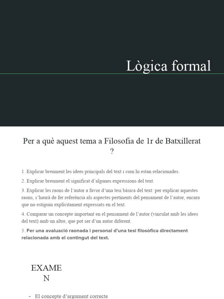Logica Formal | PDF