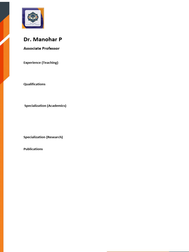 Dr. Manohar P | PDF