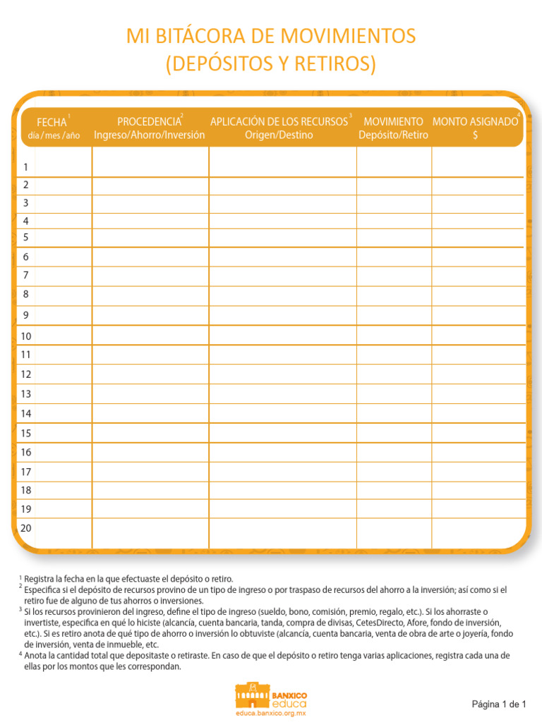 Banxico bitacora | PDF