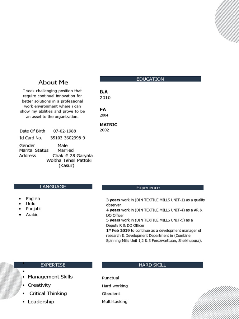 Riaz Ali CV | PDF