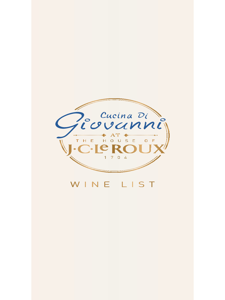 JC Le Roux Drinks Menu | PDF