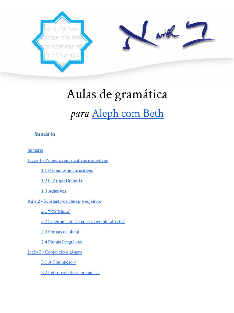 Aulas de Gramática | PDF