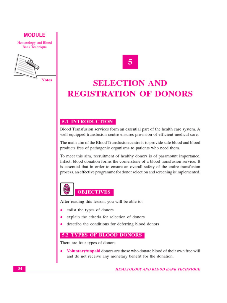 Lesson-05 Hematology & Blood Bank Technique | PDF