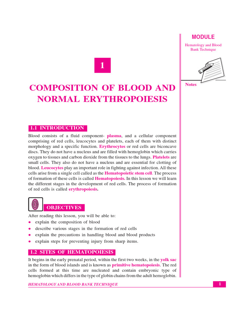 PAPER I Hematology & Blood Bank Technique TEXTBOOK | PDF