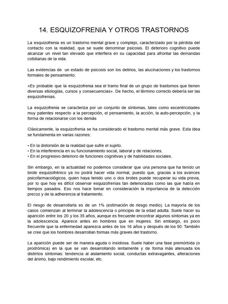 Esquizofrenia | PDF