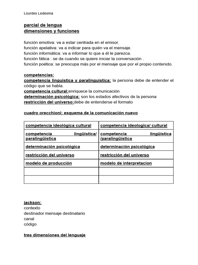 Parcial de Lengua | PDF