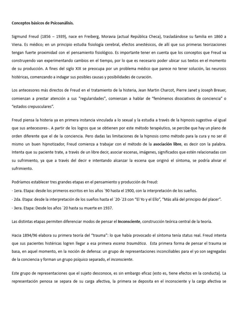 Fincha - Conceptos Básicos de Psicoanalisis | PDF