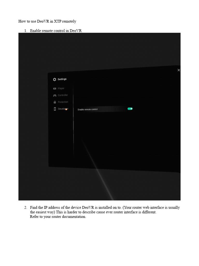 XTP and DeoVR guide | PDF