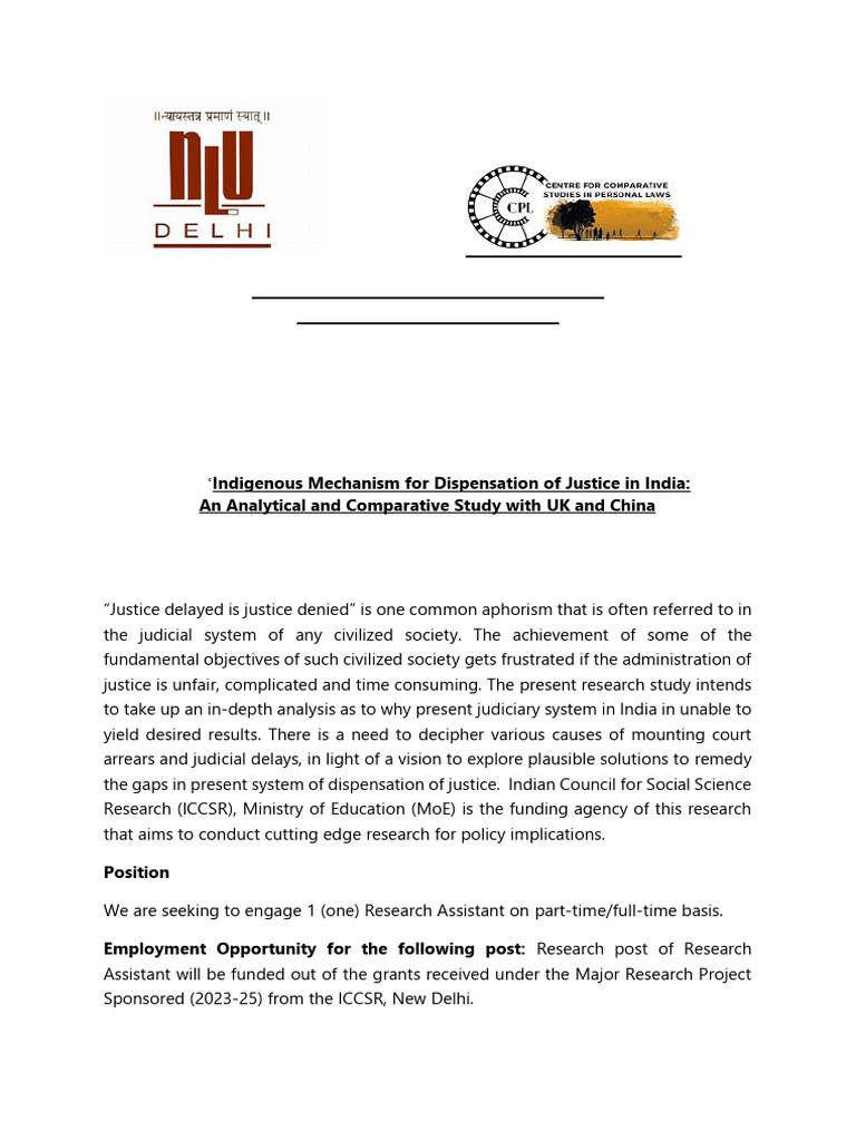 CALL FOR RESEARCH ASSISTANT Aug.2024 | PDF