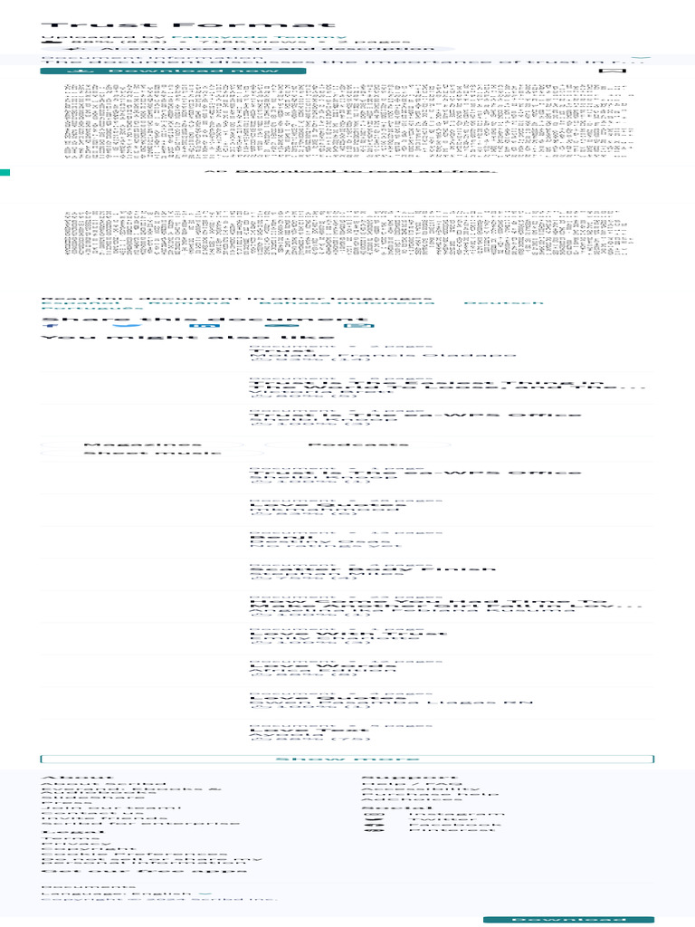 Trust Format PDF Love | PDF