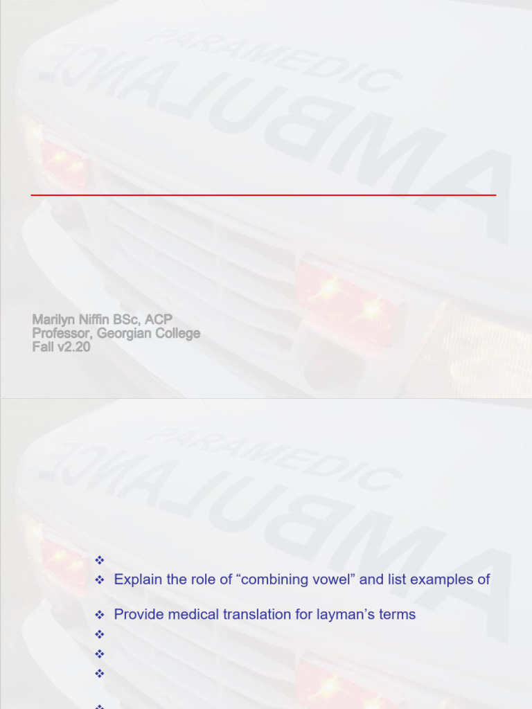 F20 Ambulance Comm Week1 Unit1part1 Comm Overview | PDF