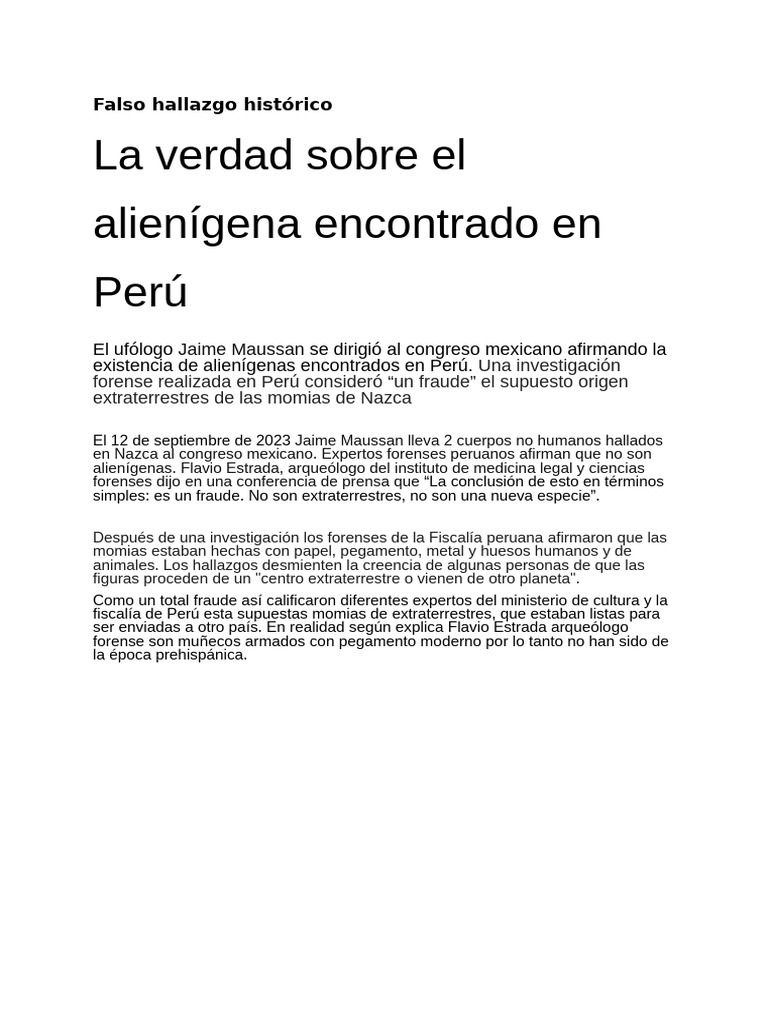 Falso Hallazgo Historico | PDF