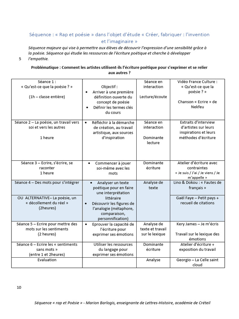 Sequence Poesie Rap - MB - 28-05 | PDF