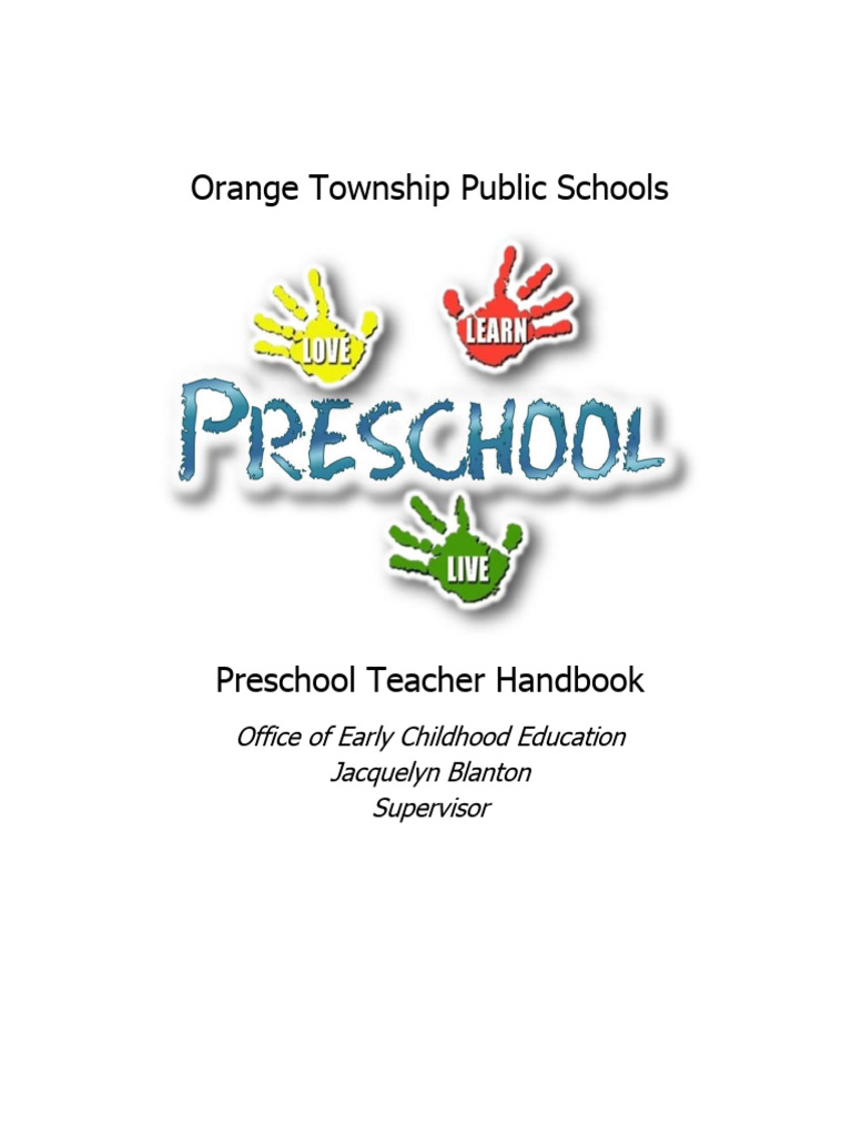 Preschool Teacher Handbook Inserts | PDF | Educational Assessment ...