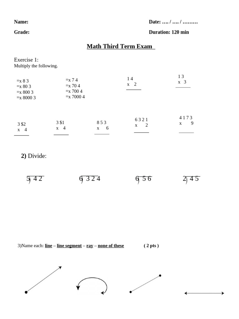 Term3 Math Garde 3 | PDF