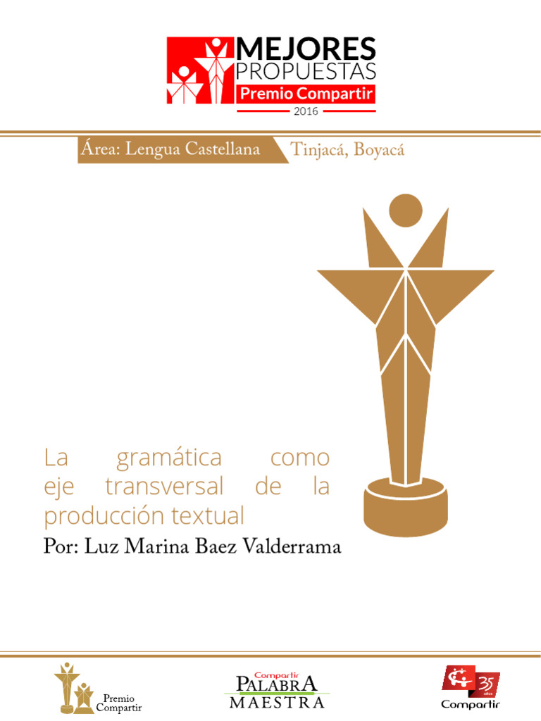La Gramatica Como Eje Transversal Produccion Textual - Luz M Baez | PDF ...