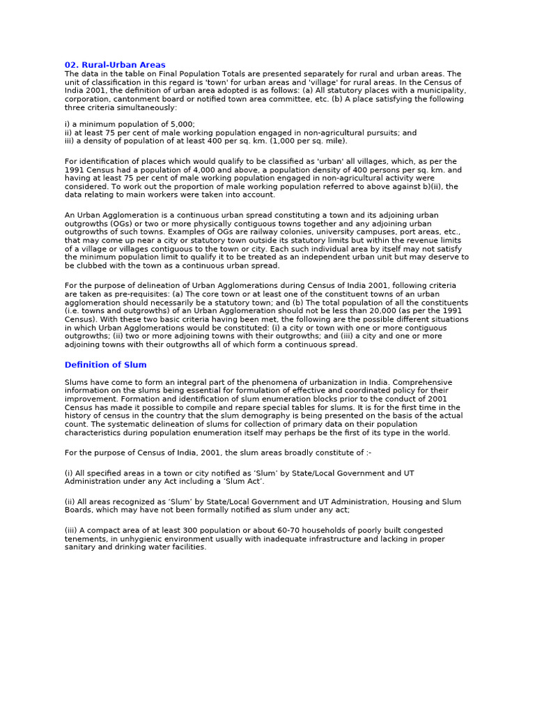 classification of cities | PDF