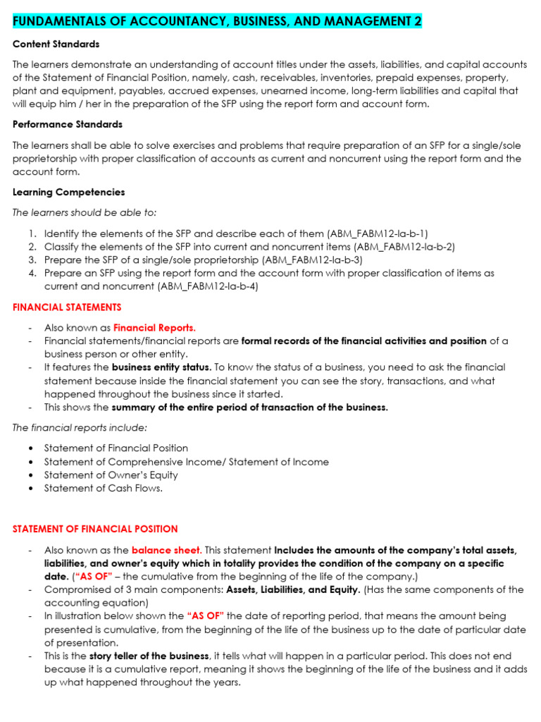 Fabm 2 Reviewer | PDF