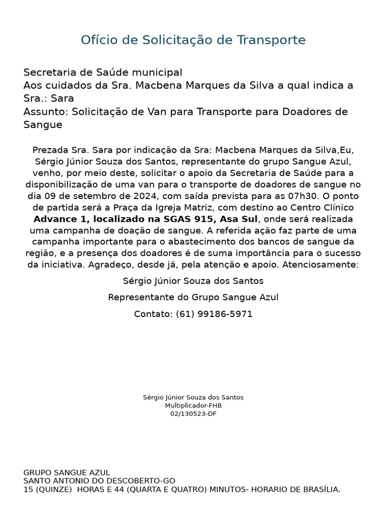 Oficio Solicitacao | PDF