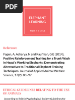 Fagen's Study on Elephant Training Methods | PDF | Reinforcement | Learning