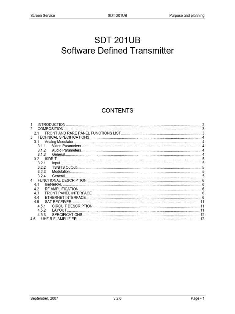 Manual SDT 201 Ub | PDF