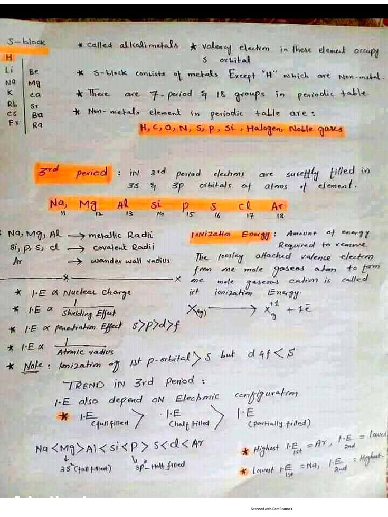 s and p Block Elements Notes-1-1 | PDF