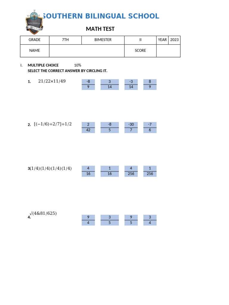 Examenes 2do Parcial Math 2023 | PDF