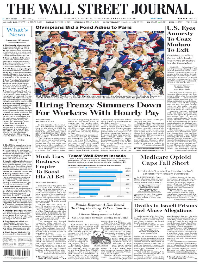 The Wall Street Journal - August 12, 2024 | PDF