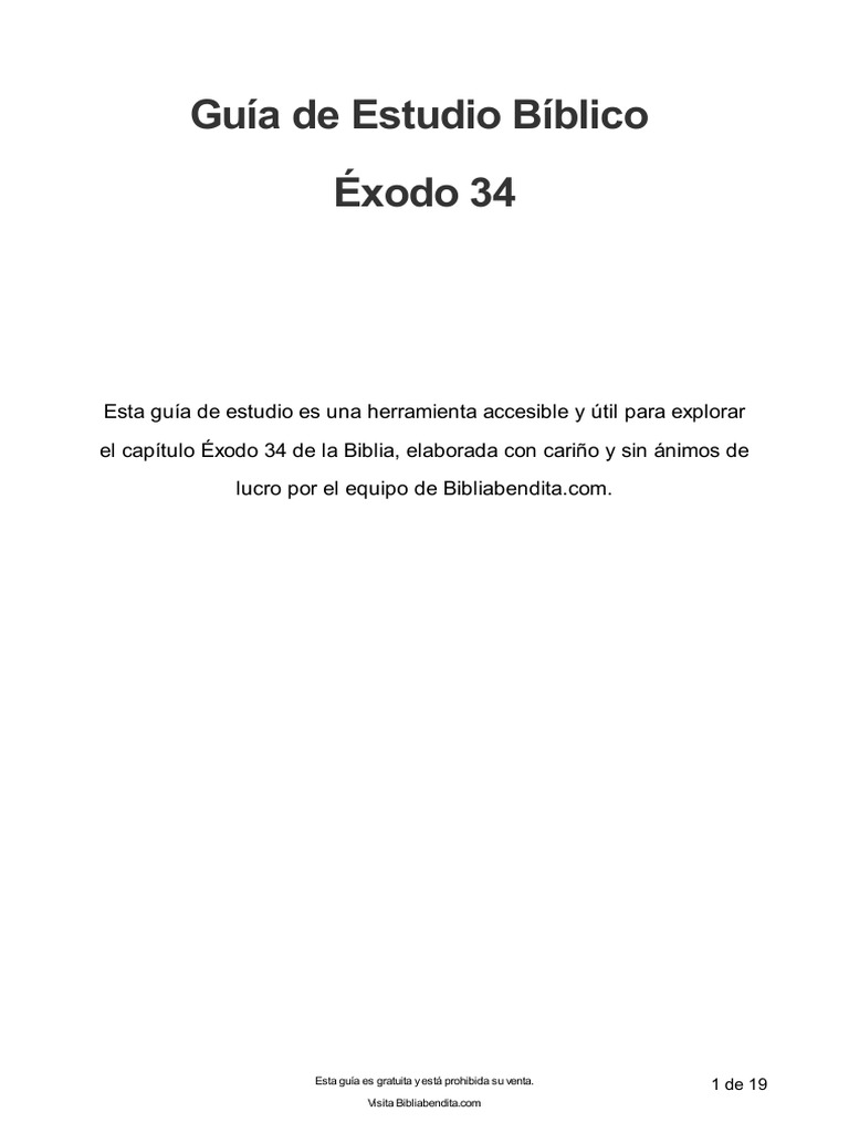 Exodo 34 | PDF