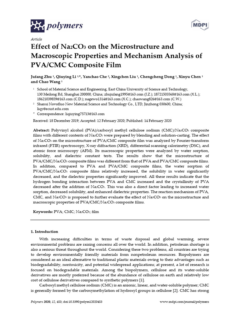 Effect of Na2CO3 On The Microstructure and Macrosc | PDF | Differential ...