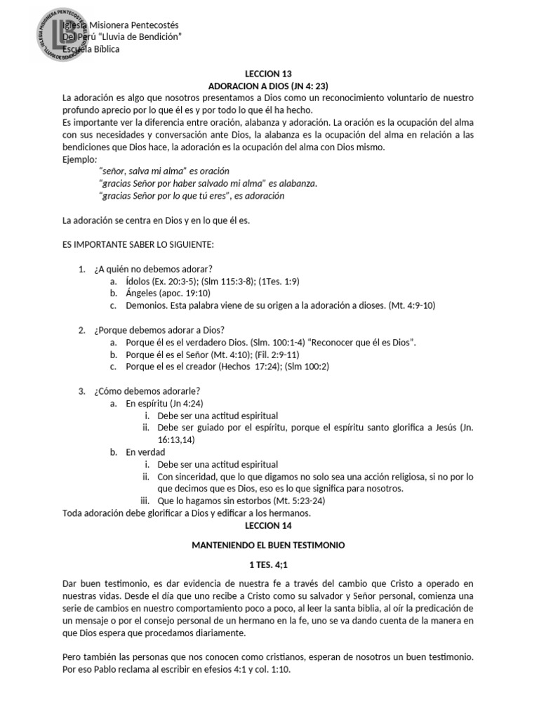 Leccion N 13 y 14 Ok | PDF