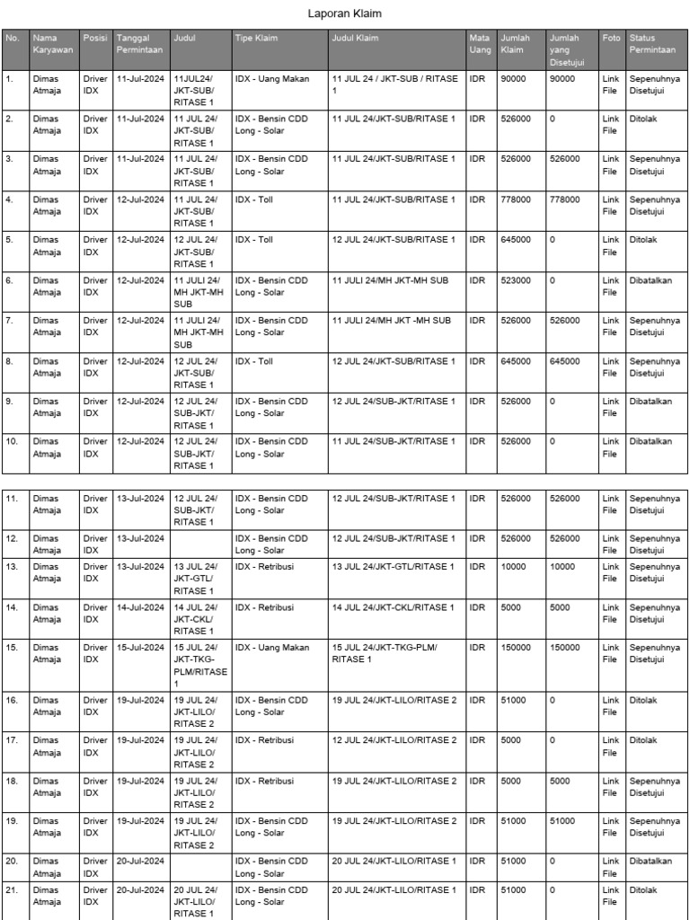Claim Report | PDF