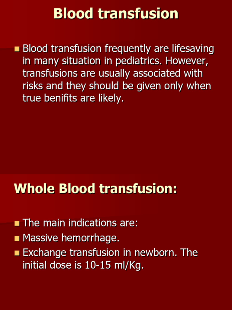 Blood Transfusion | PDF