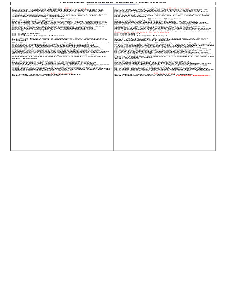 Leonine Prayers | PDF