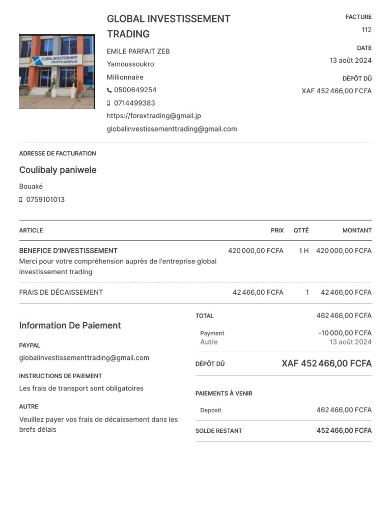 GL Global Investissement Obal Investissement Trading Trading | PDF