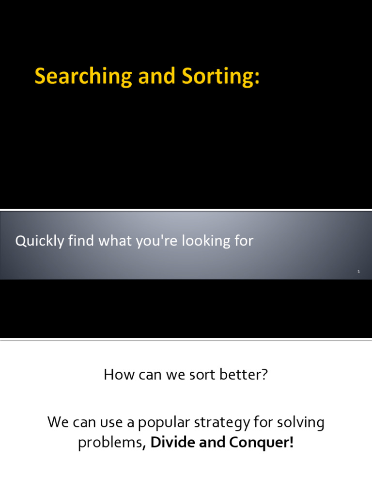 10 Quick Merge Sort | PDF