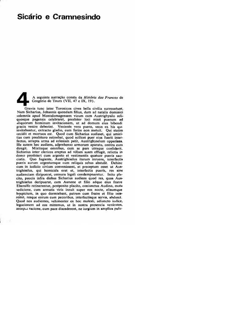 Auerbach Sicário e Cramnesindo | PDF