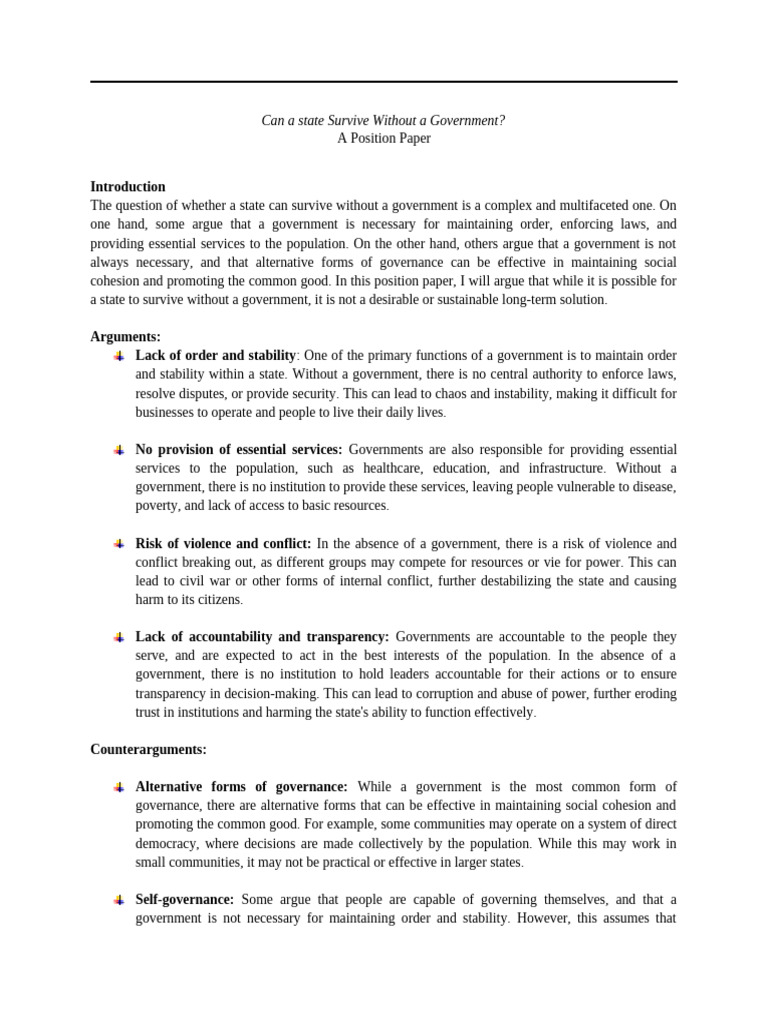 Position Paper | PDF