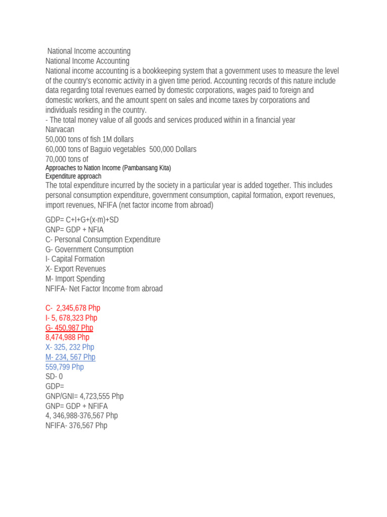 National Income Accounting | PDF