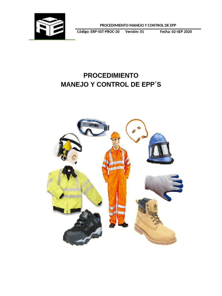 ERP-SST-PROC-20 Procedimiento Manejo y Control de Epp | PDF