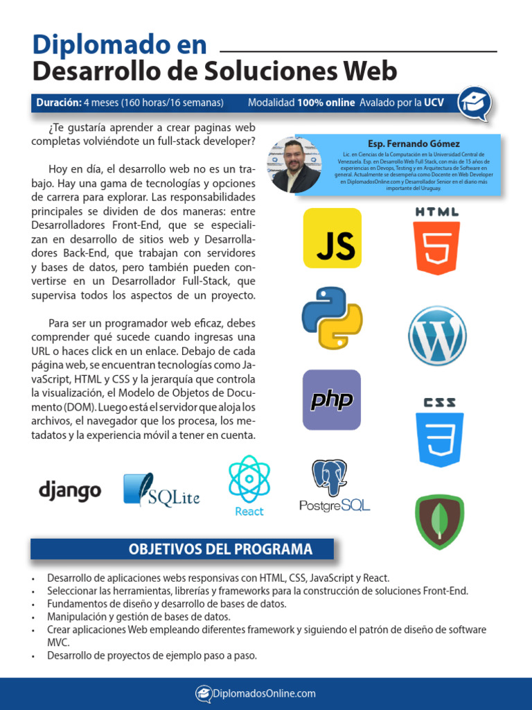 Brochure Desarrollo de Soluciones Web | PDF
