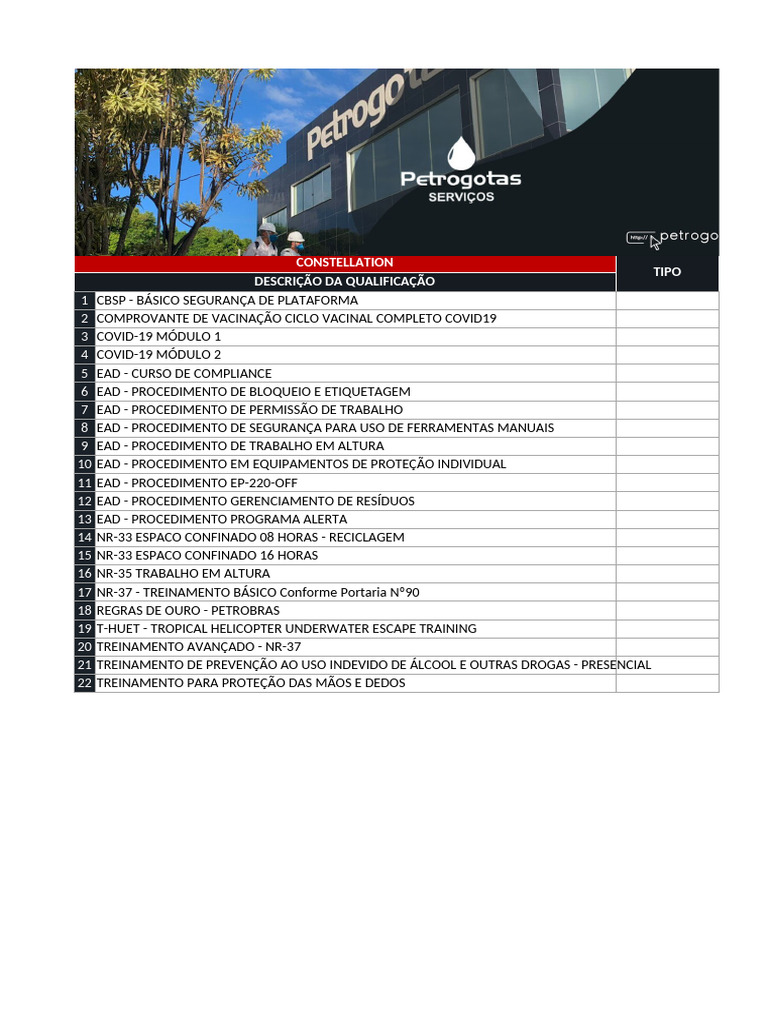Planilha de Controle de Treinamentos | PDF