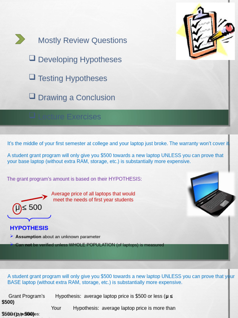 Mas 261 Lecture 13 Hypothesis Test Terminology And One Sample Tests