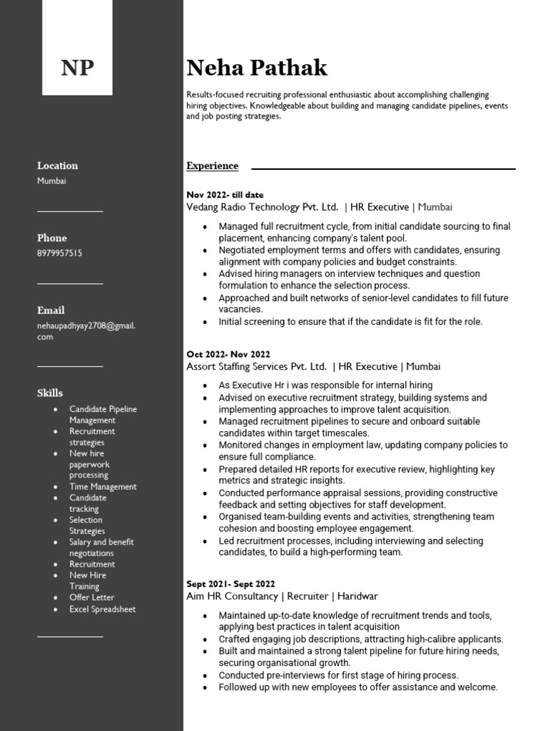 Neha_PathakCV (1) | PDF