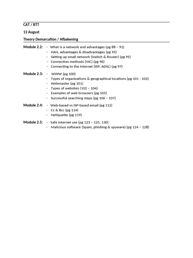 Aug Theory Demarcation - Afbakening 2 | PDF
