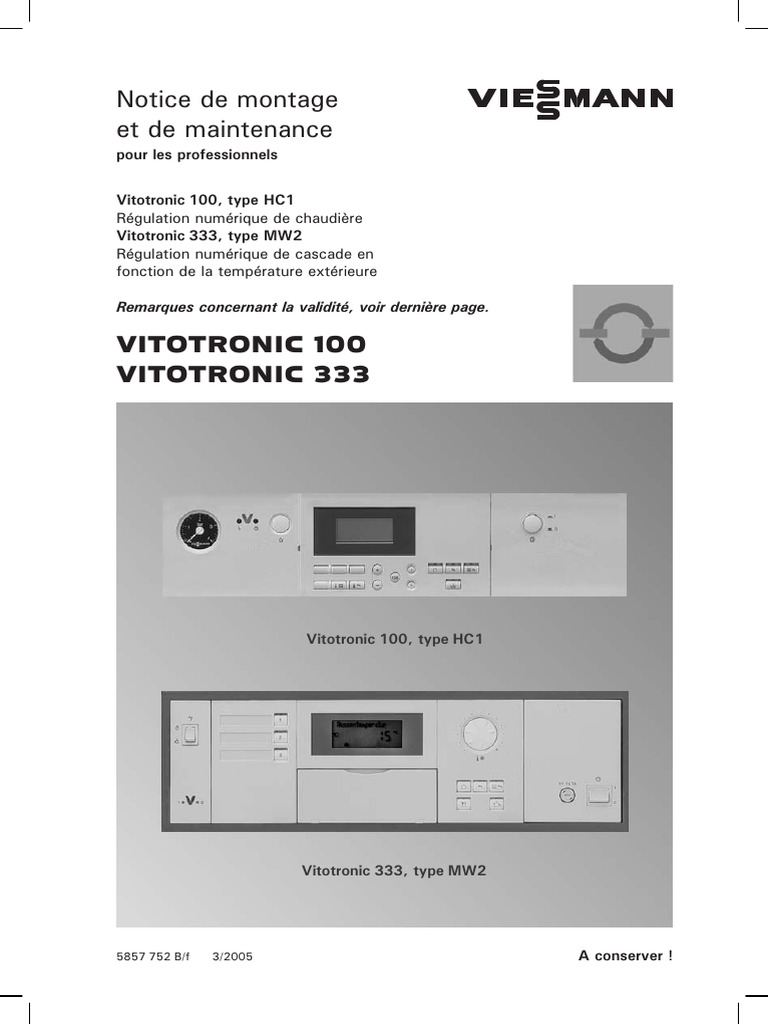 Viessmann Vitotronic 100 | PDF